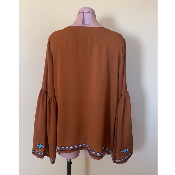 Tops | Nwt Outback Trading Company Tess Blouse Aztec Top | Poshmark